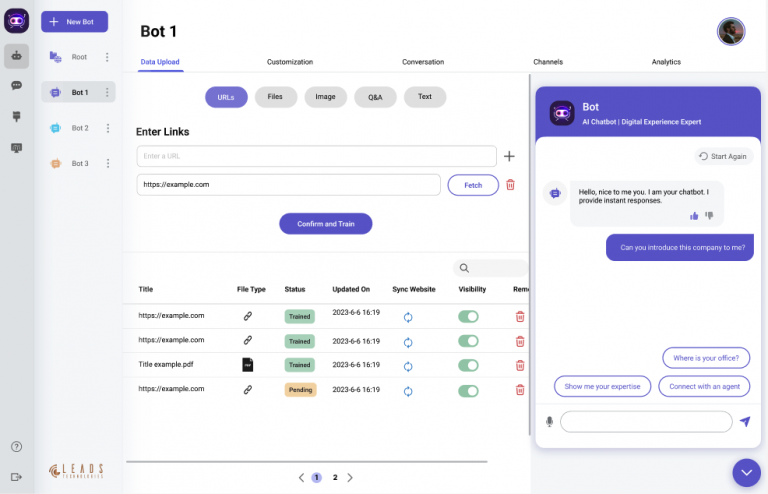 AI Chatbot APP | LeadsTech